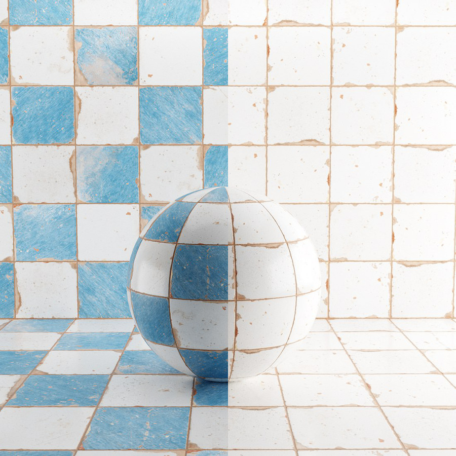 Ceramic Tile Artisan 4k Pbr Seamless - 3D Model for VRay, Corona, VRay