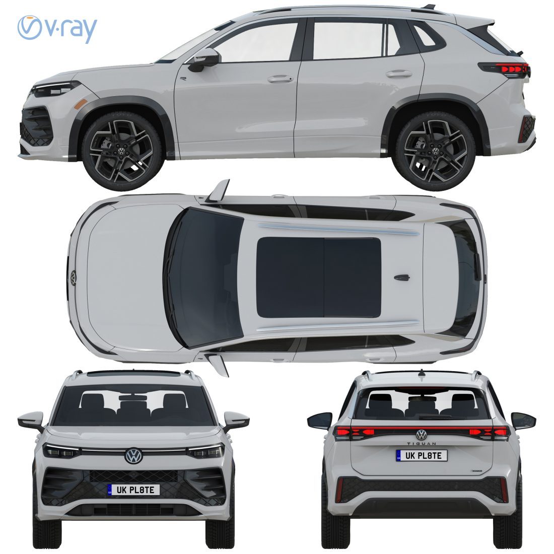 Volkswagen Tiguan R-Line 2026 3D Model for VRay | CGMood