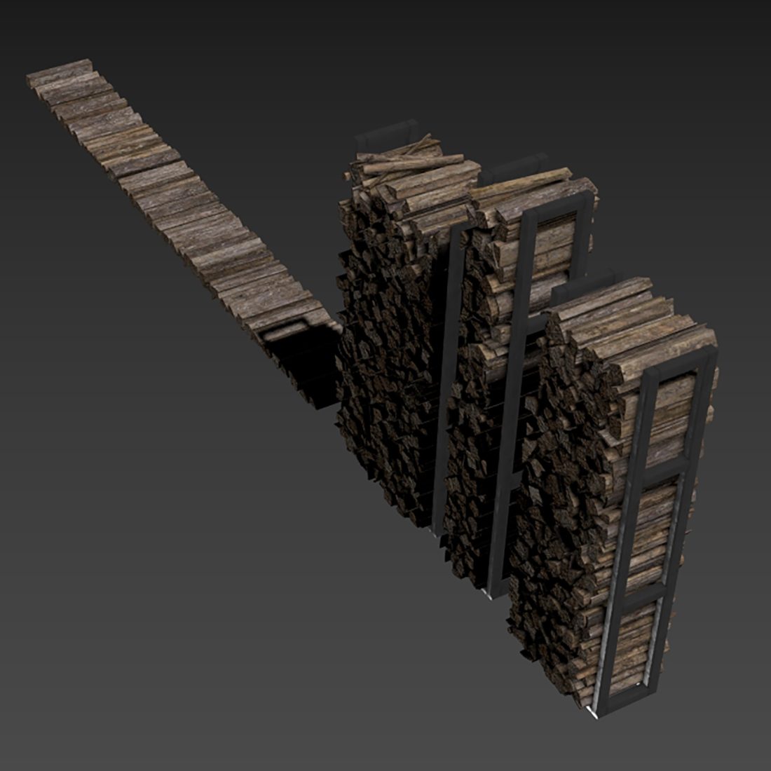 Firewood N21 - 3D Model for FStorm, VRay, Corona