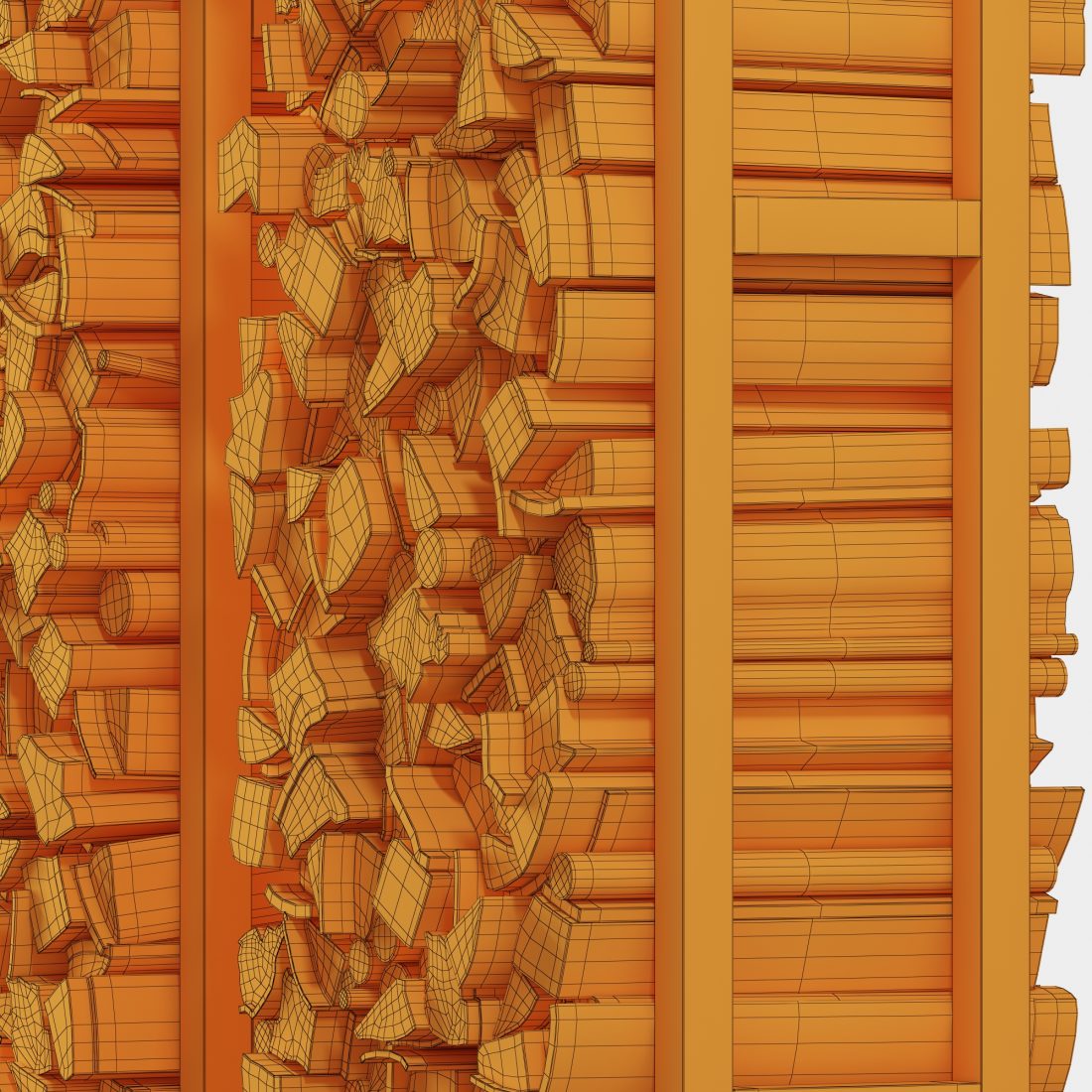 Firewood N21 - 3D Model for FStorm, VRay, Corona