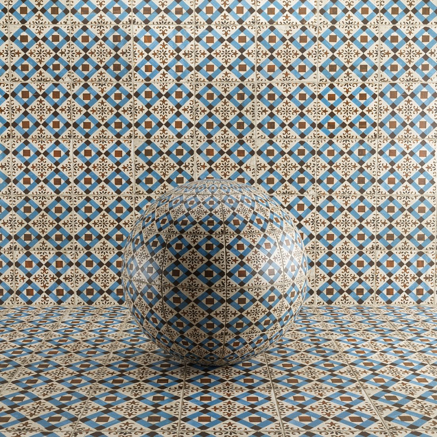 Ceramic Tile FS39058 4k Pbr Seamless - 3D Model for VRay, Corona, VRay