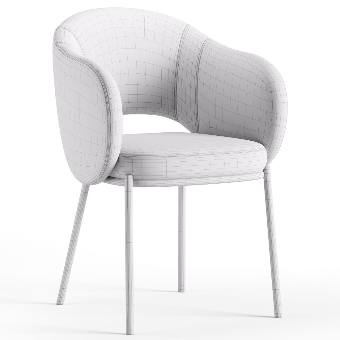 Daisy Dining Chair - 3D Model for Corona