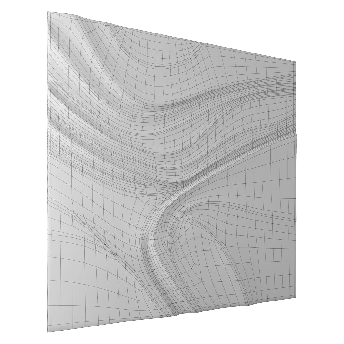 Wave Wall 9 - 3D Model for VRay