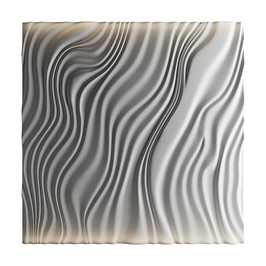 Wave Wall 13 - 3D Model for VRay, Corona