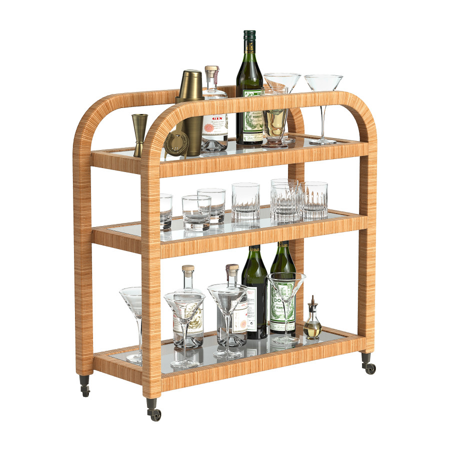 Four Hands Dory Bar Cart 3D Model for Corona | CGMood
