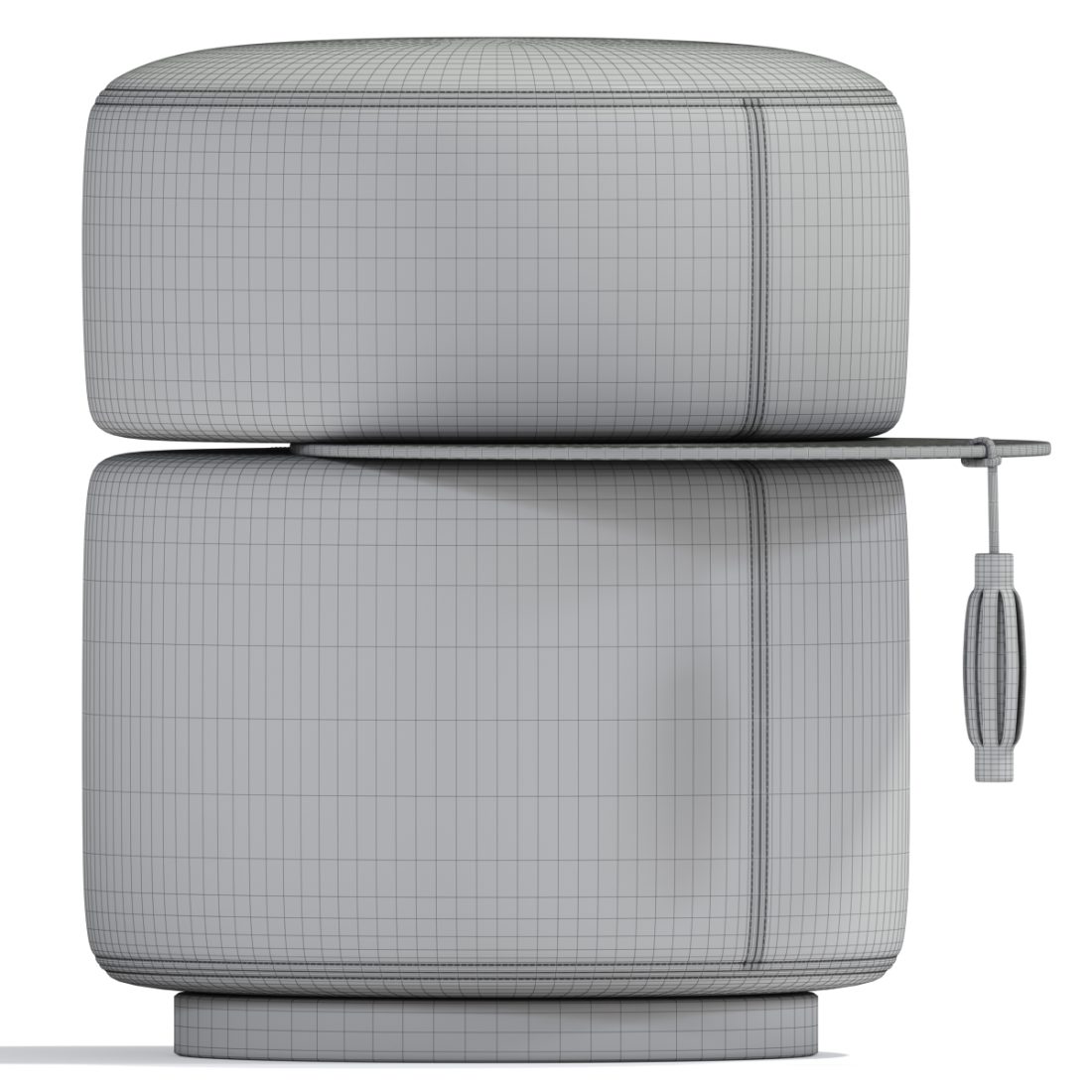Giorgettimeda Ottoman Simple - 3D Model for VRay, Corona