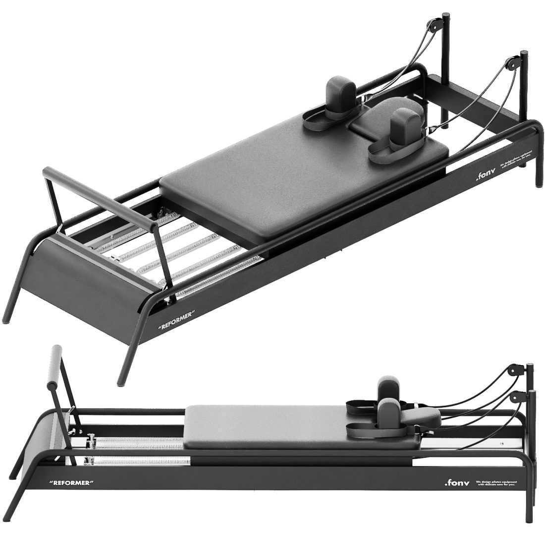 Pilates Exercise Machine .fonv Reformer Profession 3D Model for VRay ...