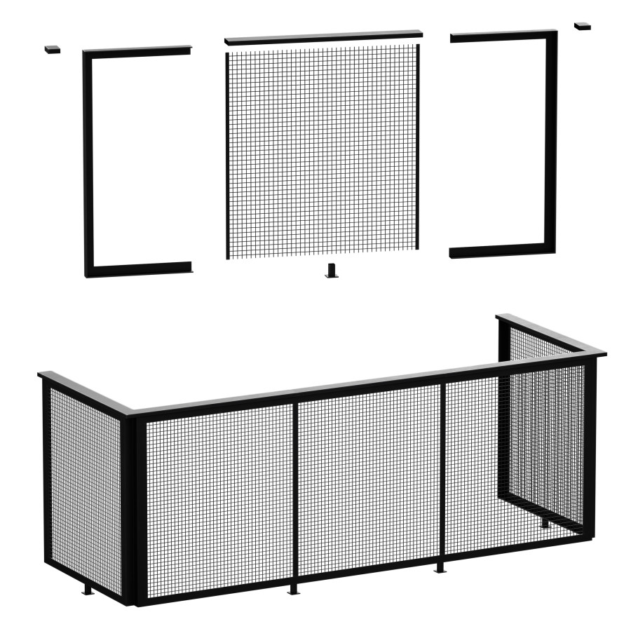 Metal Mesh Fencing For Balcony Terrace Mesh Fence - 3D Model for FStorm ...