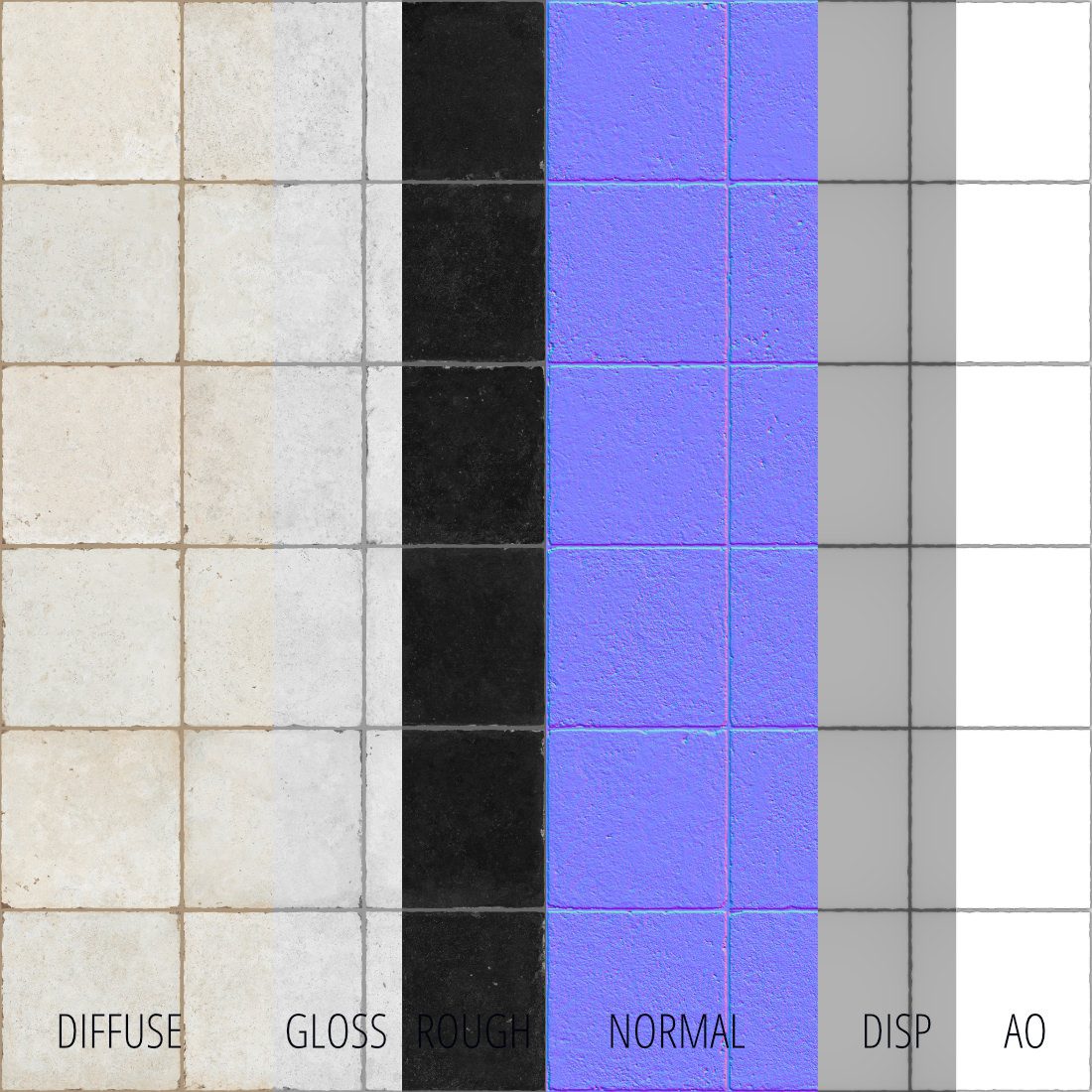 Ceramic Tile RA38325 4k Pbr Seamless - 3D Model for VRay, Corona, VRay