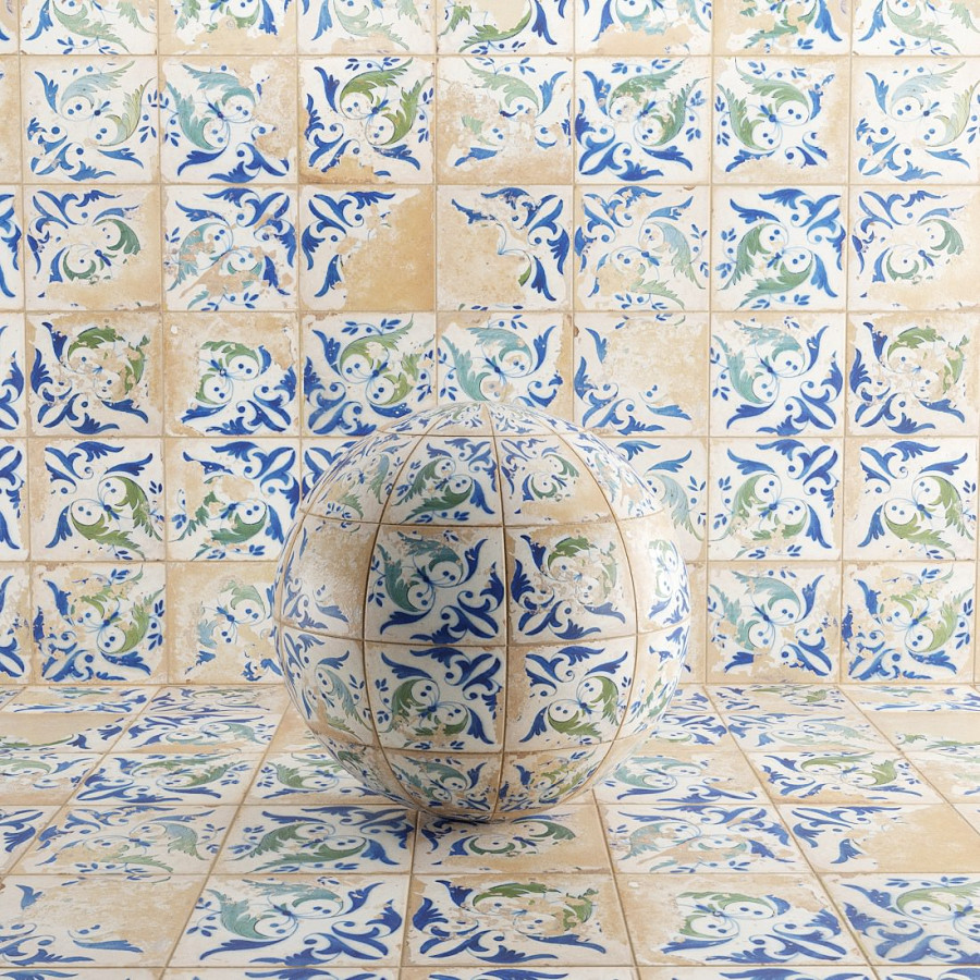 Ceramic Tile HL38182 4k Pbr Seamless - 3D Model for VRay, Corona, VRay