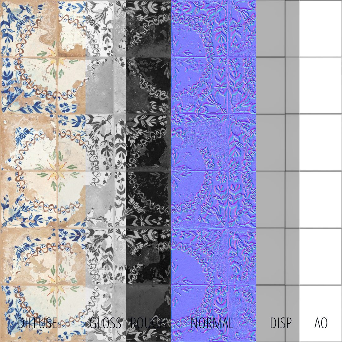 Ceramic Tile HO38181 4k Pbr Seamless - 3D Model for VRay, Corona, VRay
