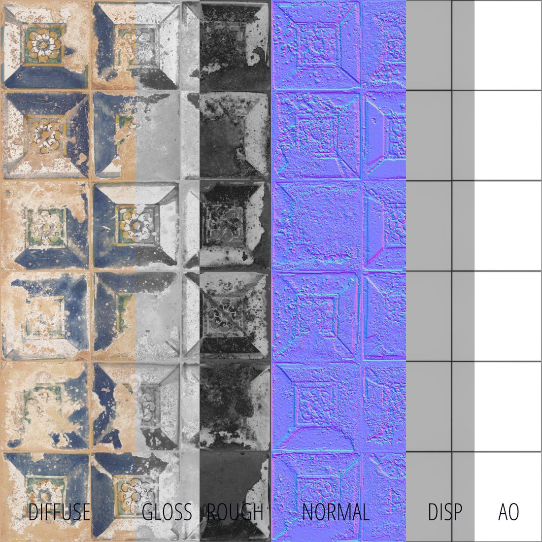 Ceramic Tile HS38180 4k Pbr Seamless - 3D Model for VRay, Corona, VRay