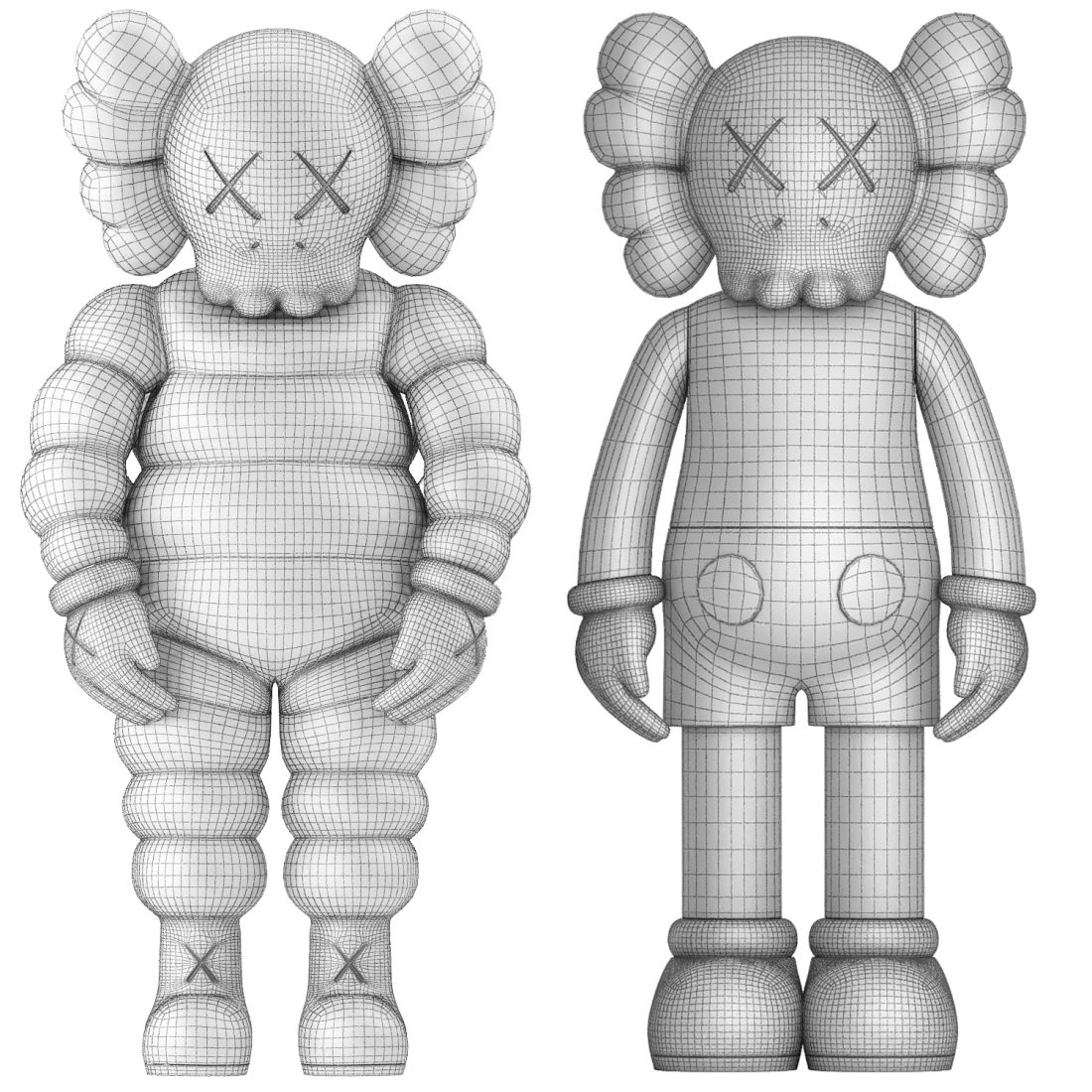Kaws Red Figure Collection - 3D Model for VRay, Corona
