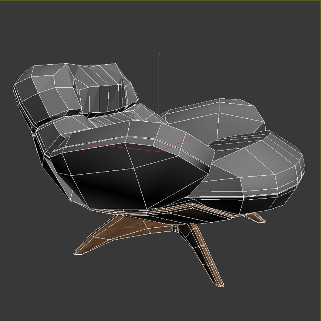 Custom Made Lounge Chair - 3D Model for VRay