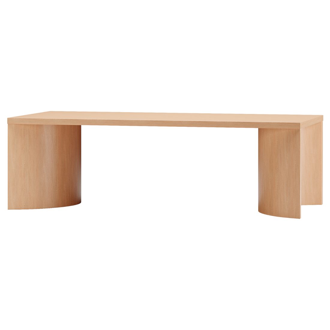 Curved Wooden Dining Table 3D Model for Corona | CGMood