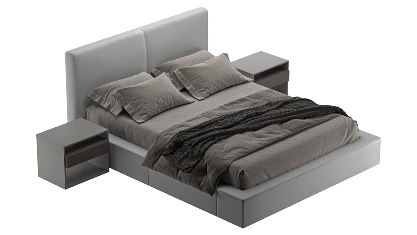 B&b Italia Richard Bed - 3D Model for VRay, Corona