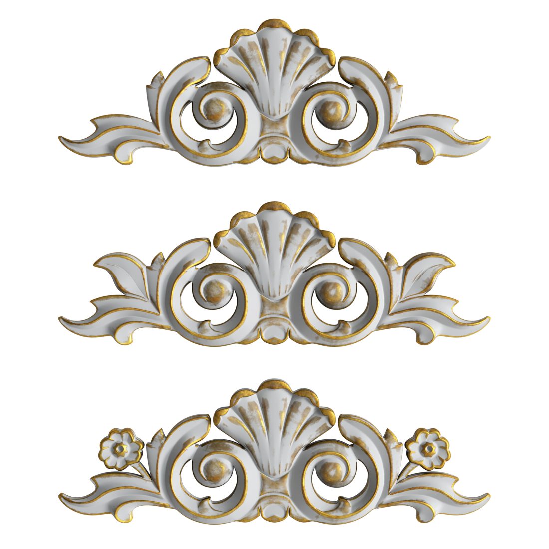 Appliques 01 P3 - 3D Model for VRay, Corona