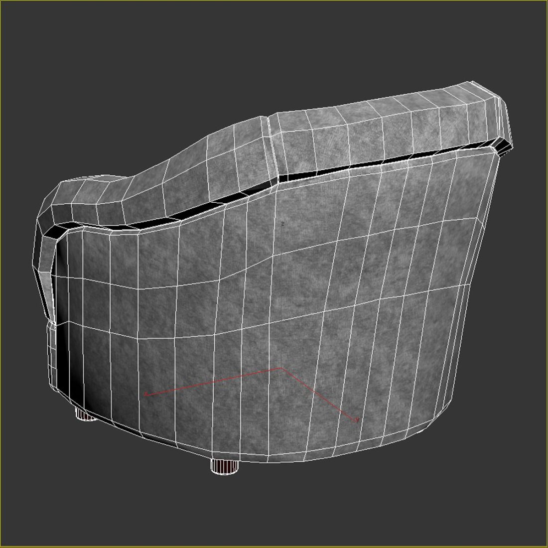 Ward Bennett Brickell Assoc Tub Lounge Chair Gray 3D Model for Corona ...