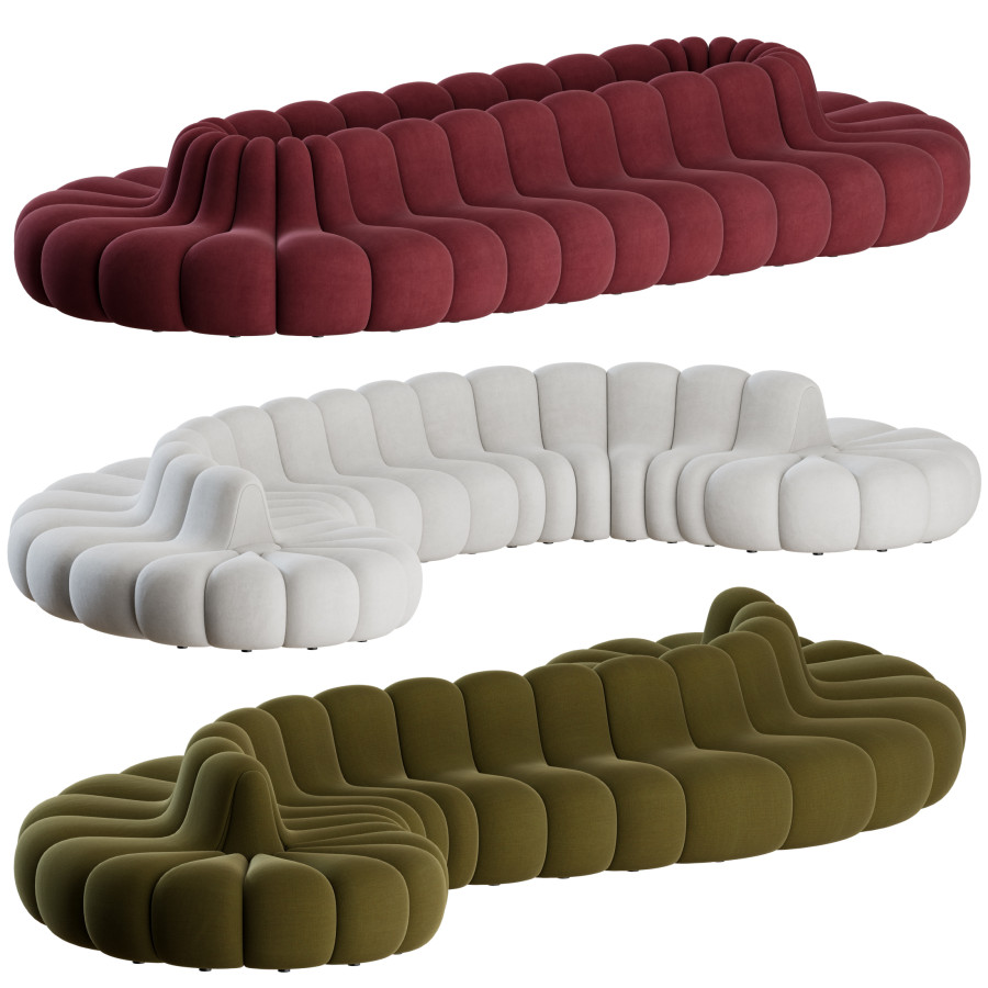 Jagger Modular Sofa Set02 By Norr11 - 3D Model for Corona