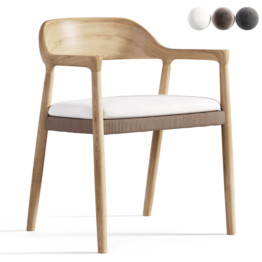 Manutti Yiko Garden Dining Chair - 3D Model for Corona