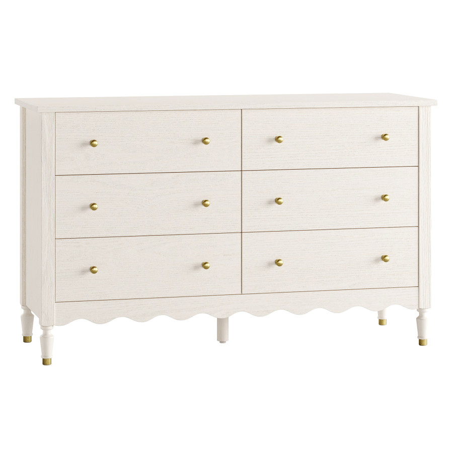 Camille 6-Drawer Dresser - 3D Model for Corona