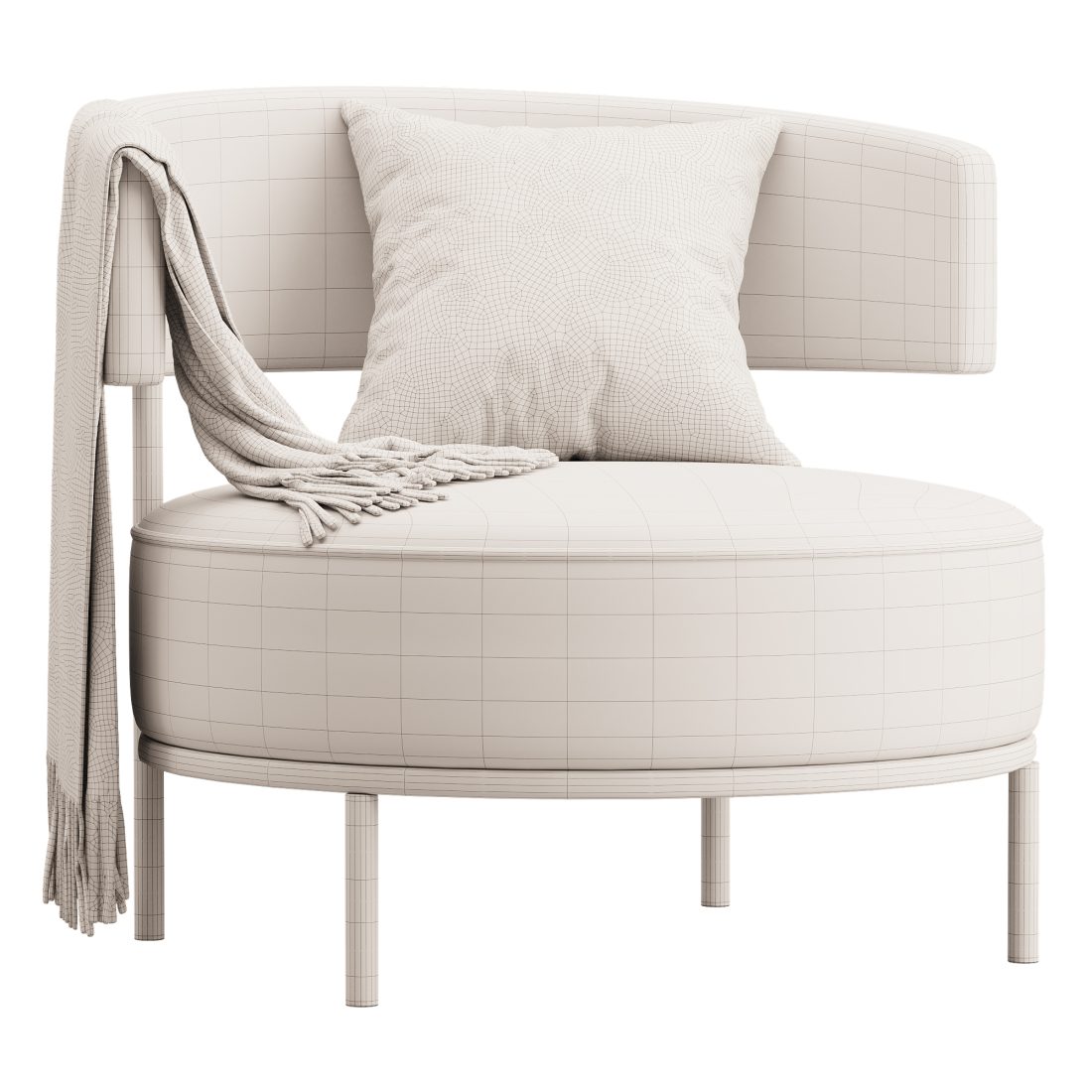 Nordic Sepia Chair - 3D Model for Corona