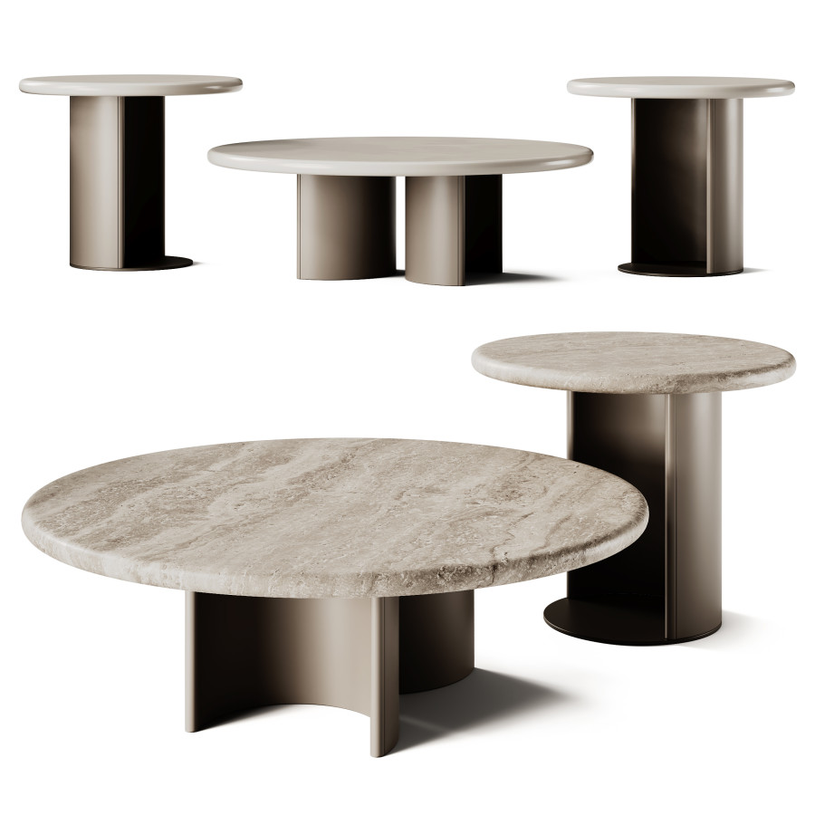 Turri Nook Round Coffee Tables 3D Model for Corona | CGMood