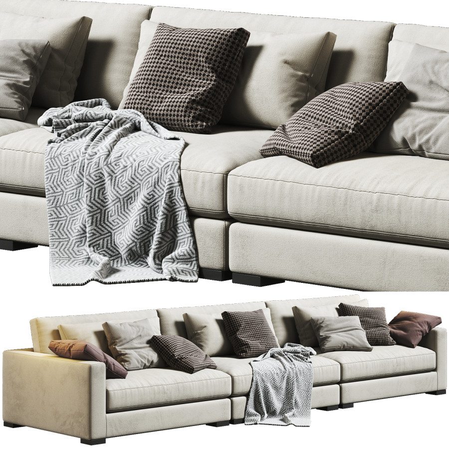 Linteloo Mauro Sofa 3 Seats - 3D Model for VRay, Corona