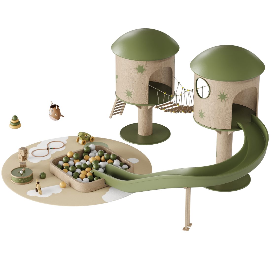 Childrens Play Area 3 3D Model for VRay, Corona | CGMood