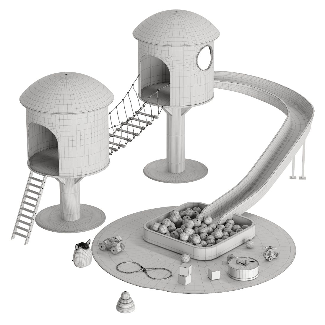 Childrens Play Area 3 3D Model for VRay, Corona | CGMood