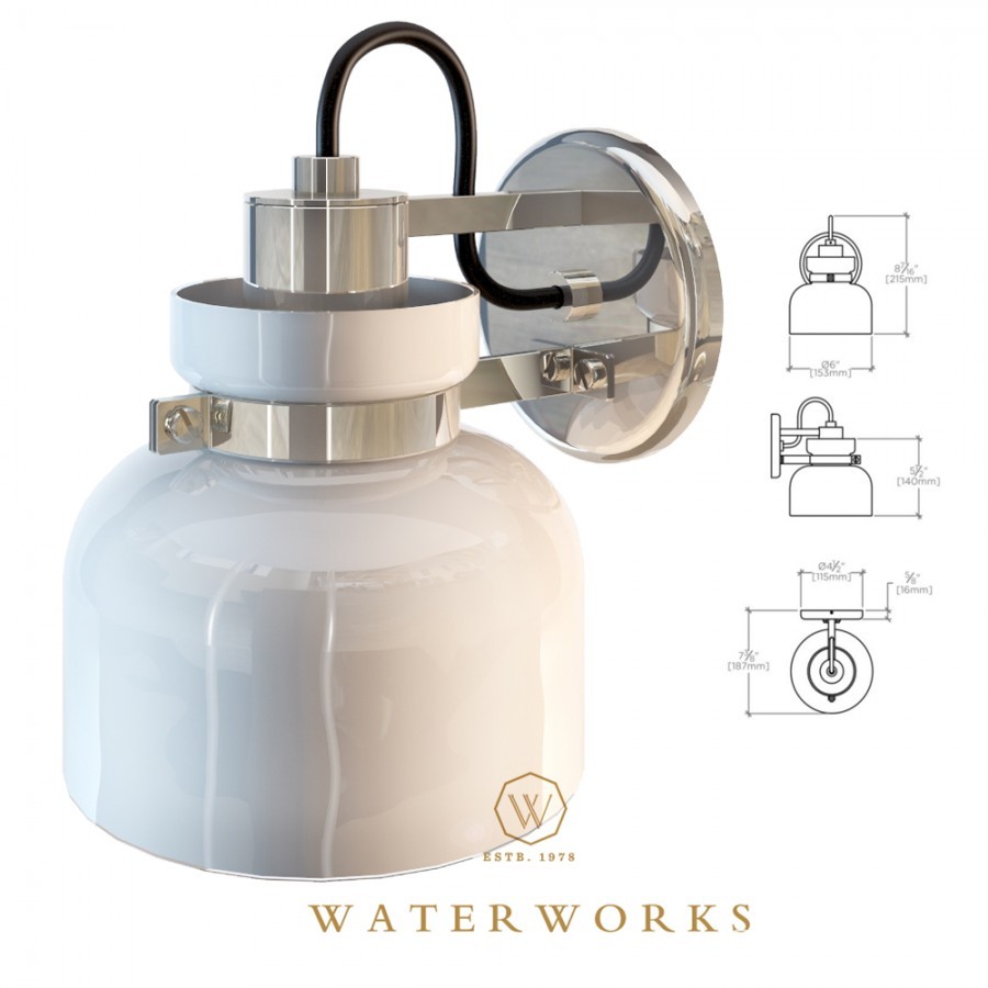 Waterworks Helio Wall Mounted Single Arm Sconce - 3D Model for VRay