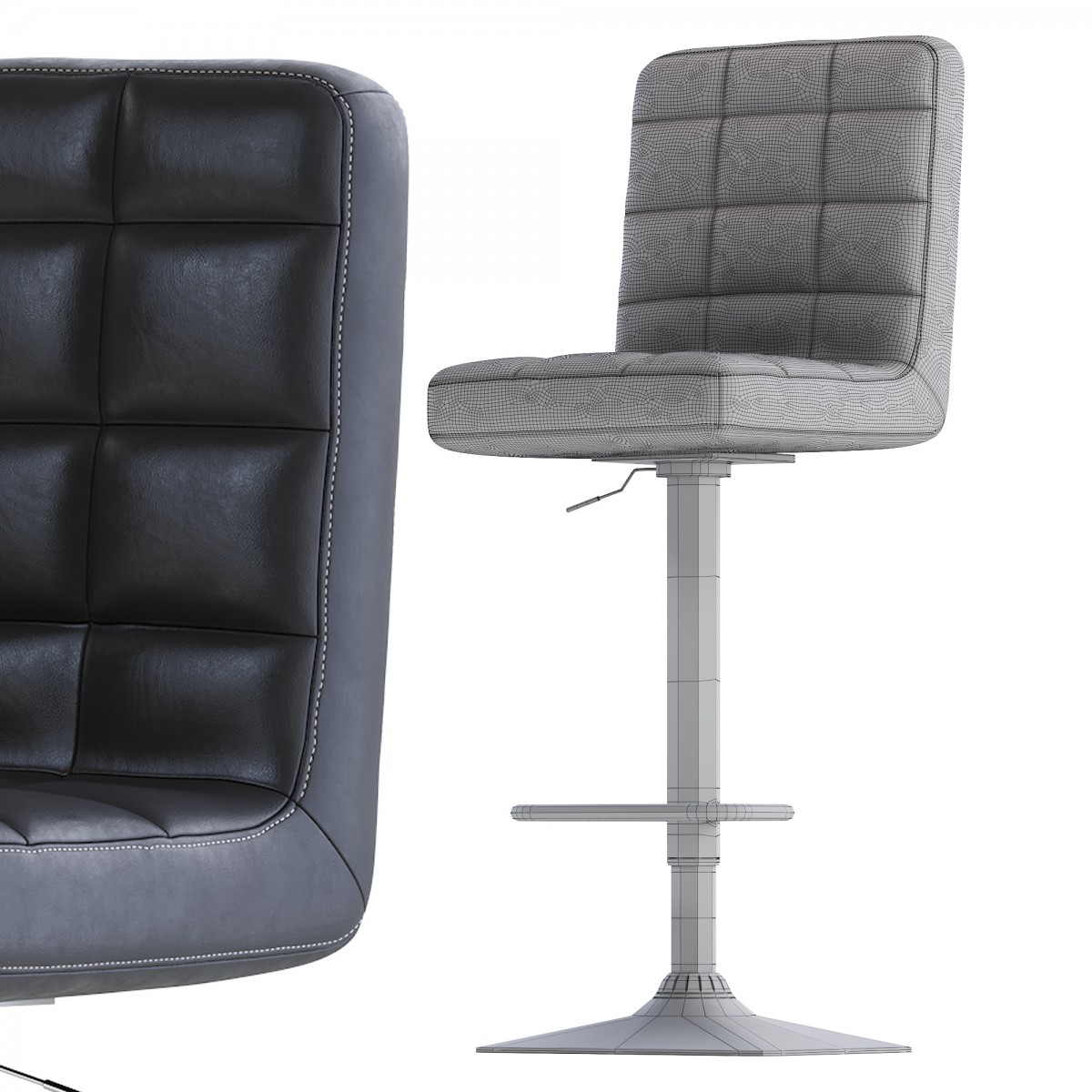 Axel High-back Adjustable Bar Stool 3D Model for Corona | CGMood