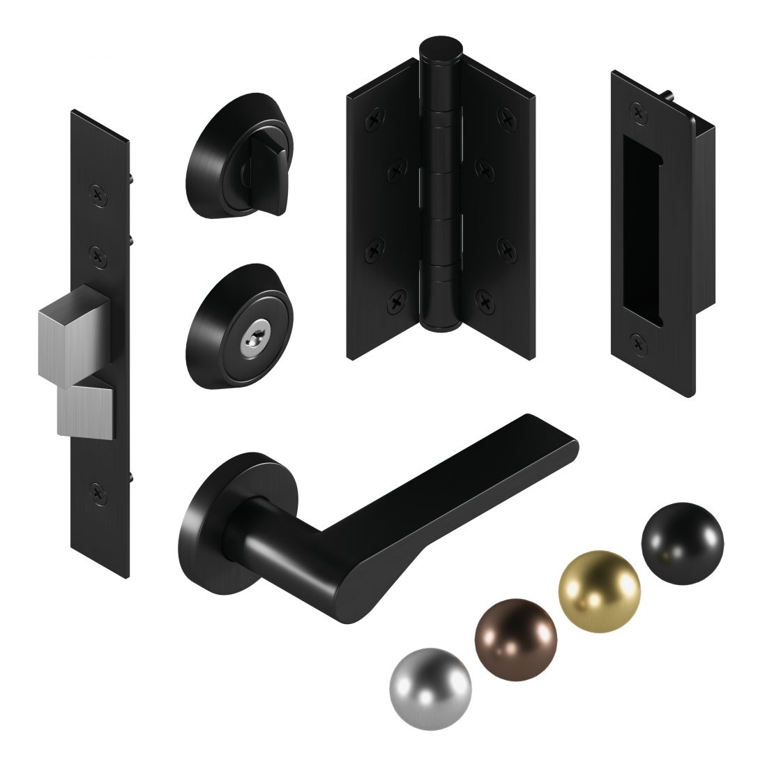 Door Hardware Miwa Type 21 - 3D Model for VRay, Corona