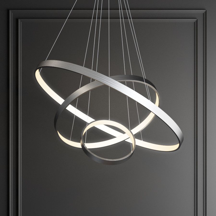 Indoor Modern Circular Ring Chandelier - 3D Model for VRay, Corona