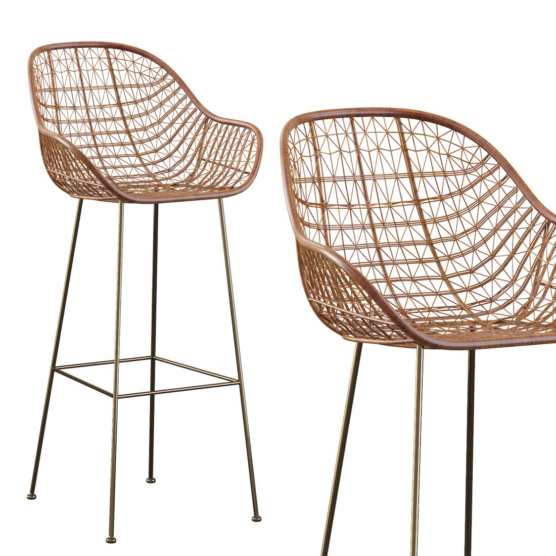 Pacific Basket Barstool 3D Model for Corona | CGMood