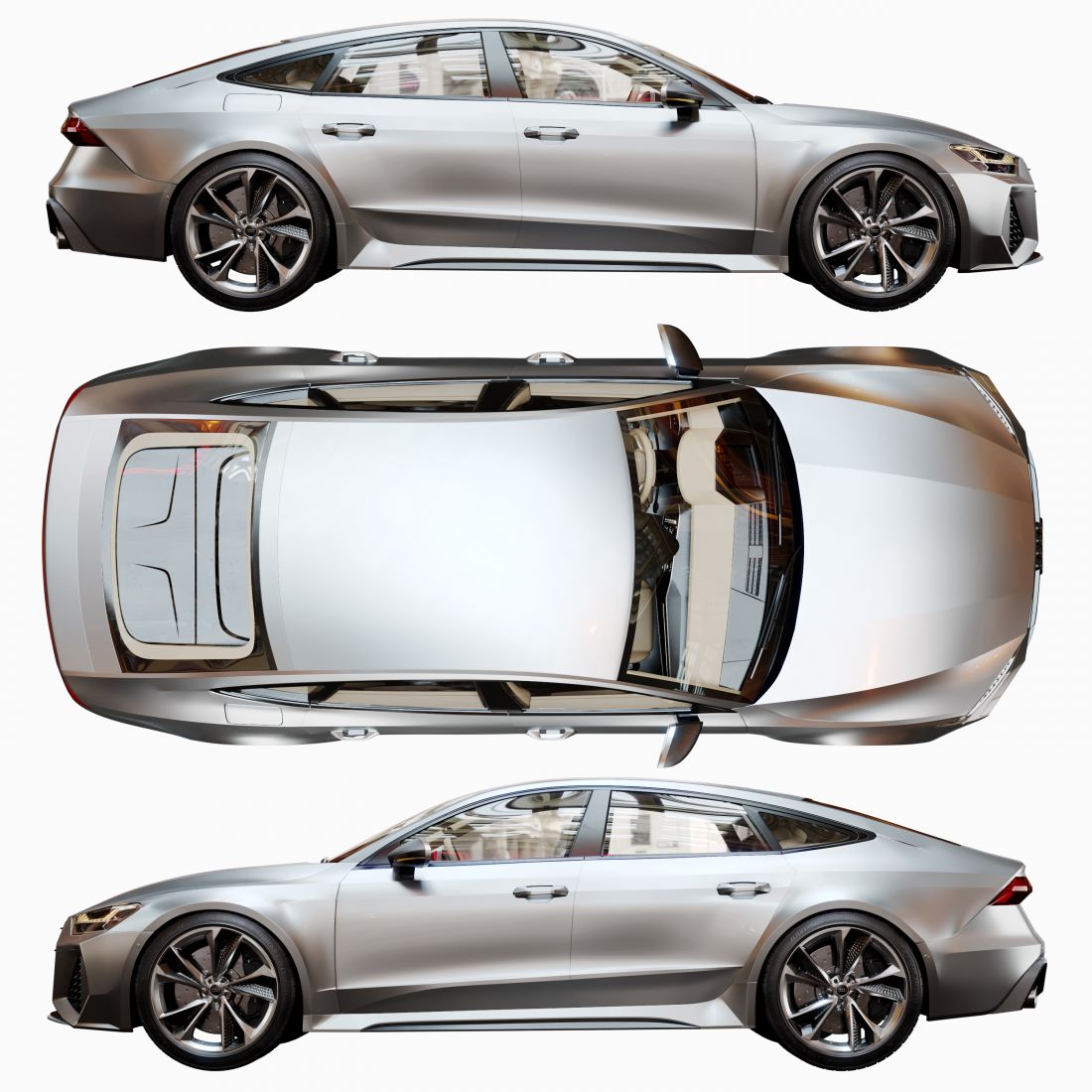 Audi Rs7 Sportback 2020 - 3D Model for Corona