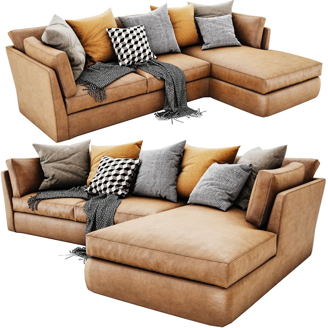 Meridiani Queen Chaise Lounge - 3D Model for VRay, Corona