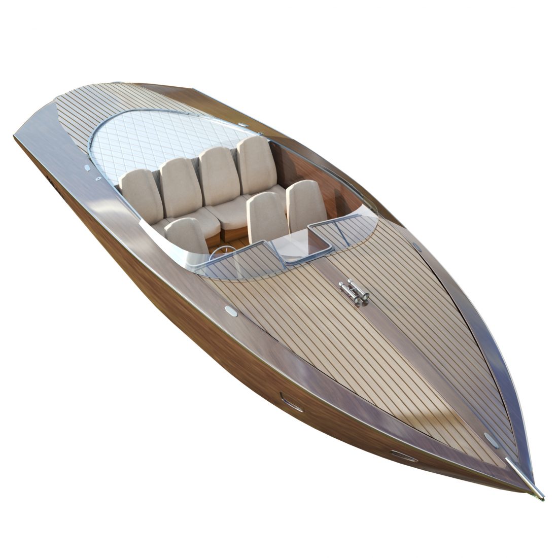 Speed Boat - 3D Model for VRay, Corona