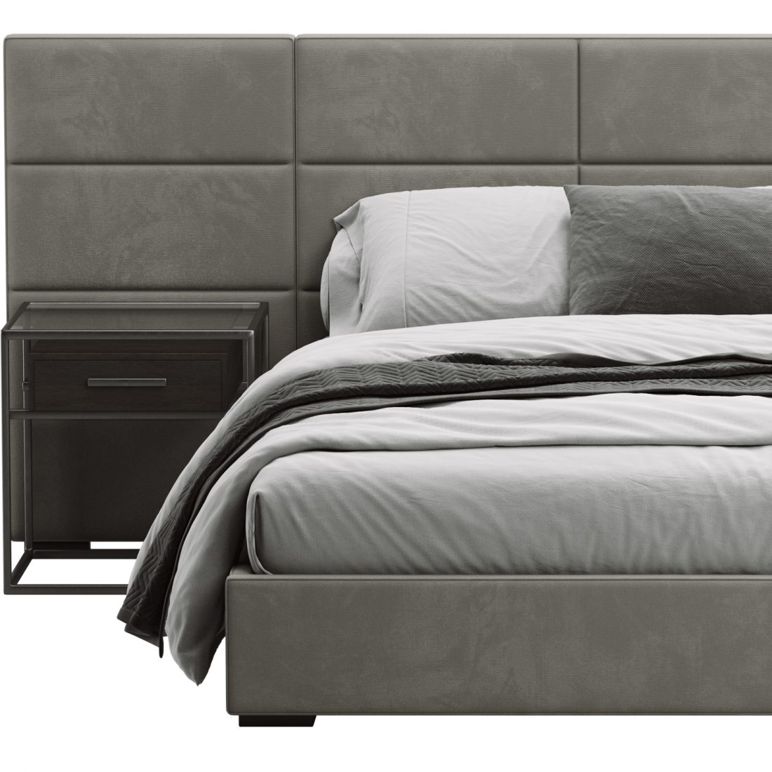Rh Modena Bed - 3D Model for VRay, Corona