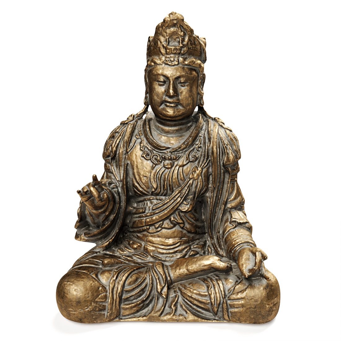 Buddha Bodhisattva Chinese Sculpture - 3D Model for VRay, Corona