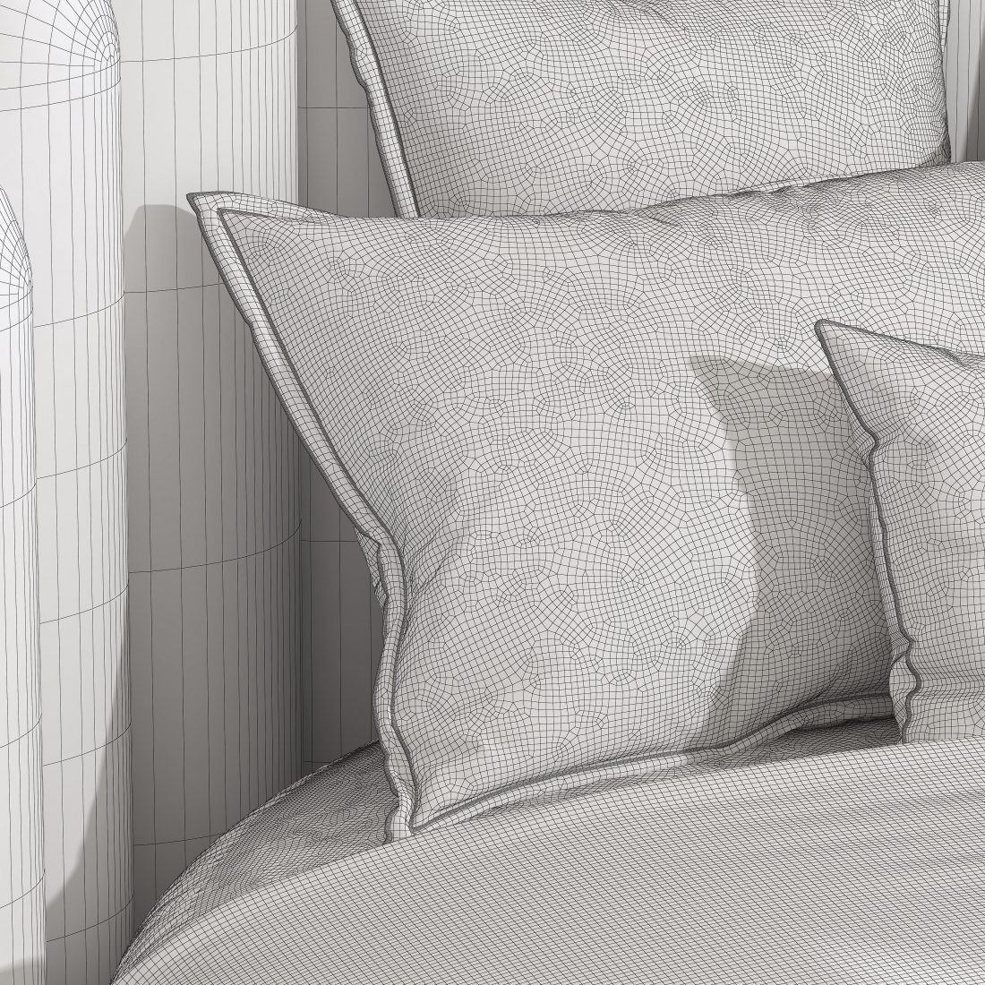 Round Bed 2 - 3D Model for VRay