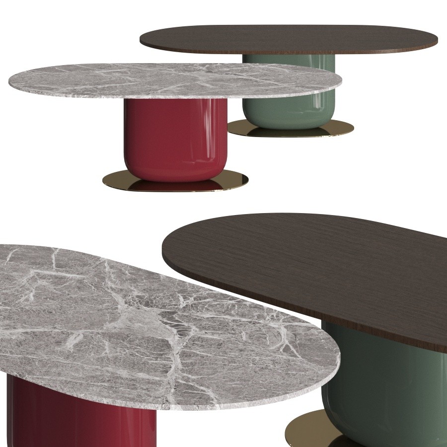 Pianca Ettore Dining Tables - 3D Model for VRay, Corona