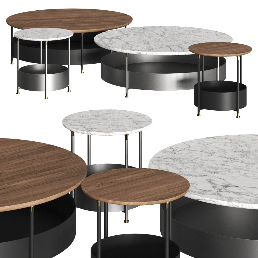 Hc28 Tile Coffee Tables - 3D Model for VRay, Corona