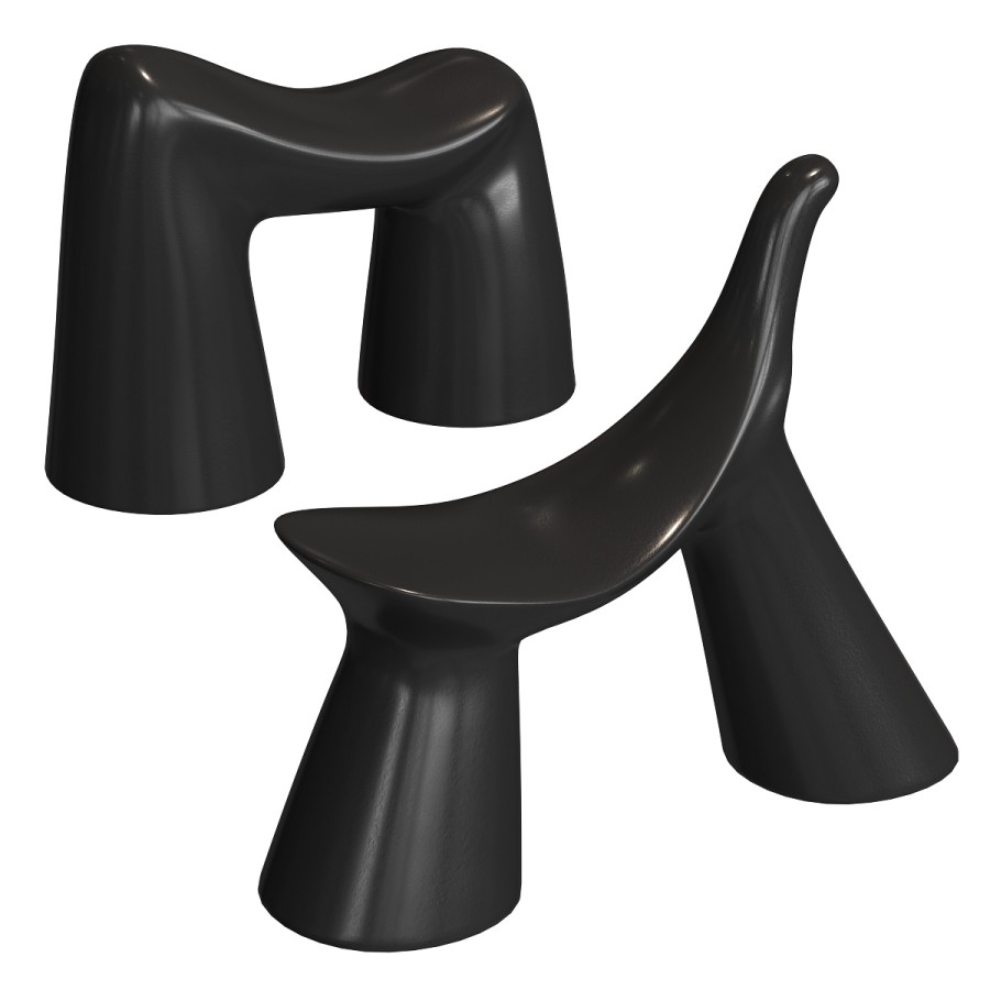 Chair And Pouffe Wendell Castle 3D Model for VRay, Corona | CGMood