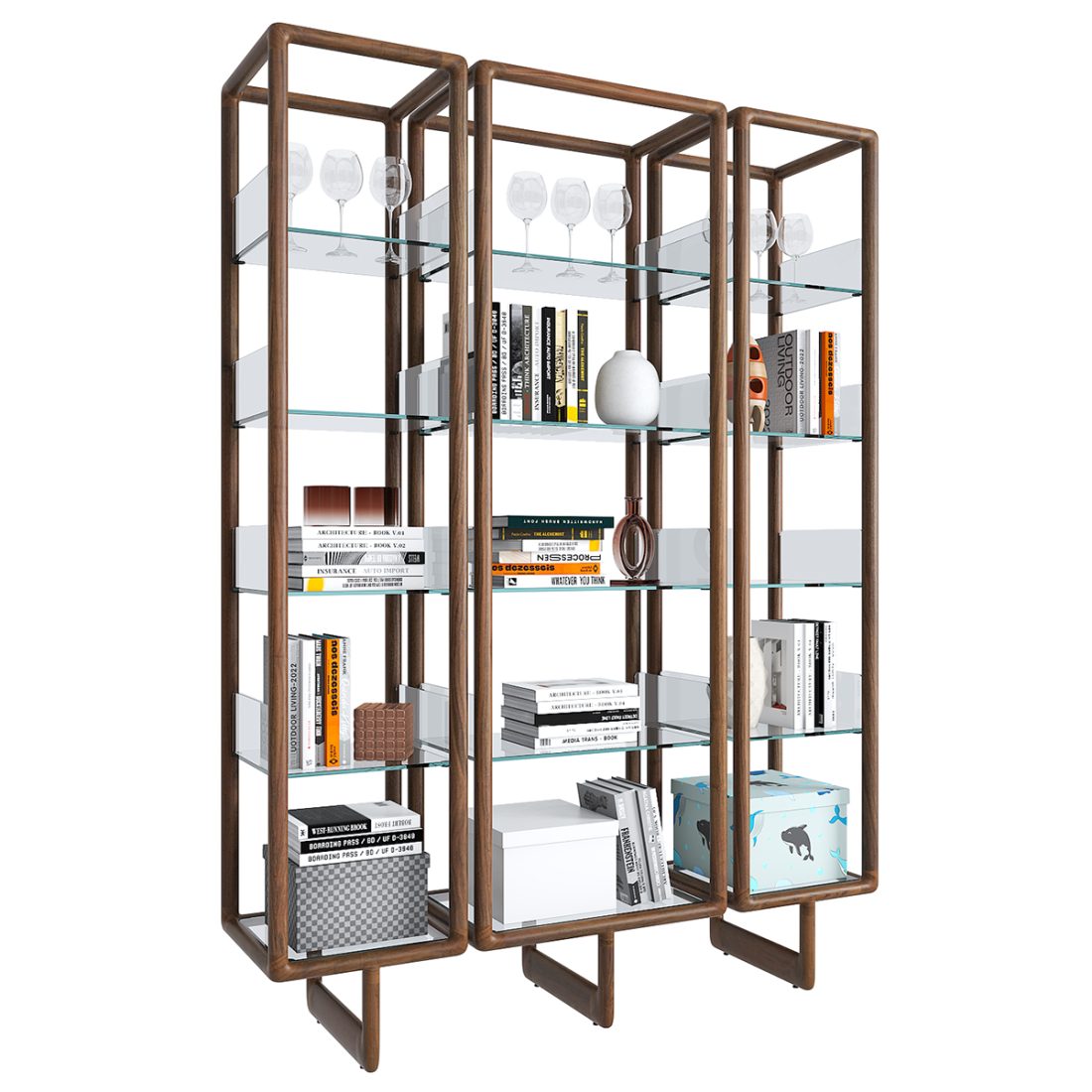 Myria Bookshelves - 3D Model for VRay