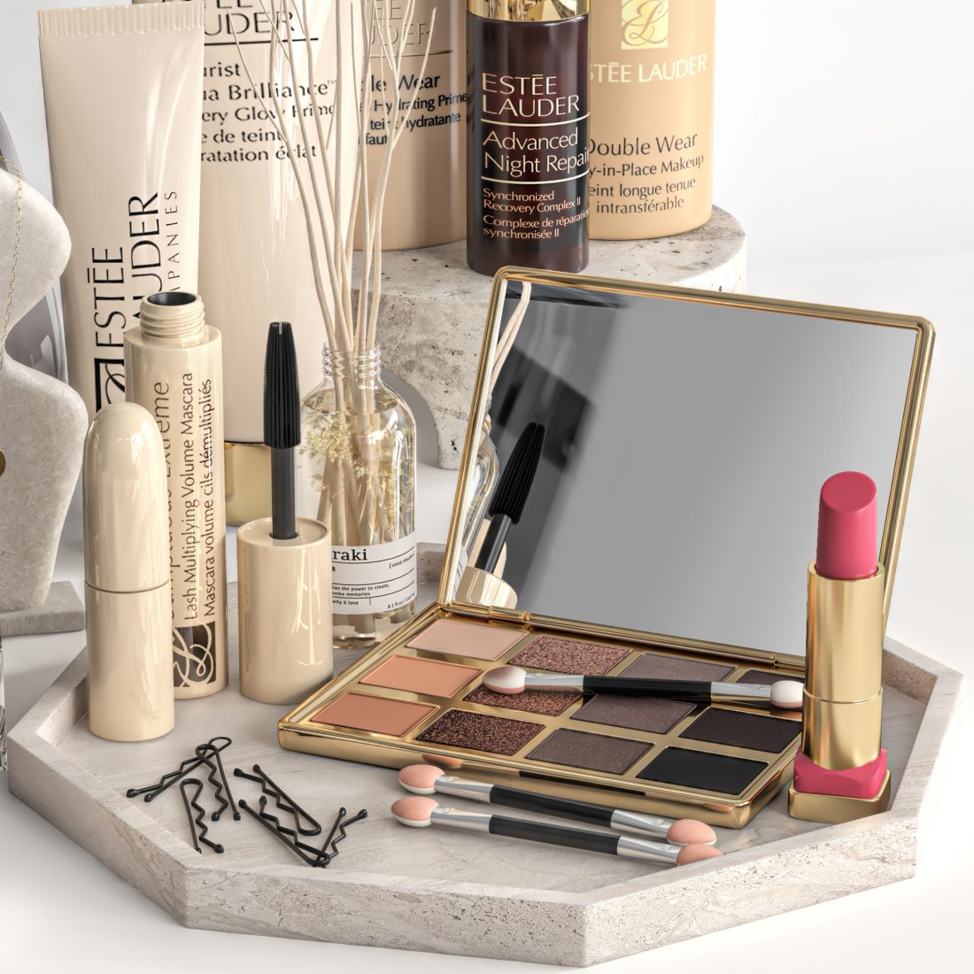 Makeup Set 01 - 3D Model for VRay, Corona