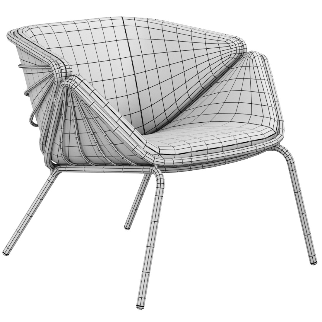 Outdoor Chair Skin Lounge Traba - 3D Model for Corona