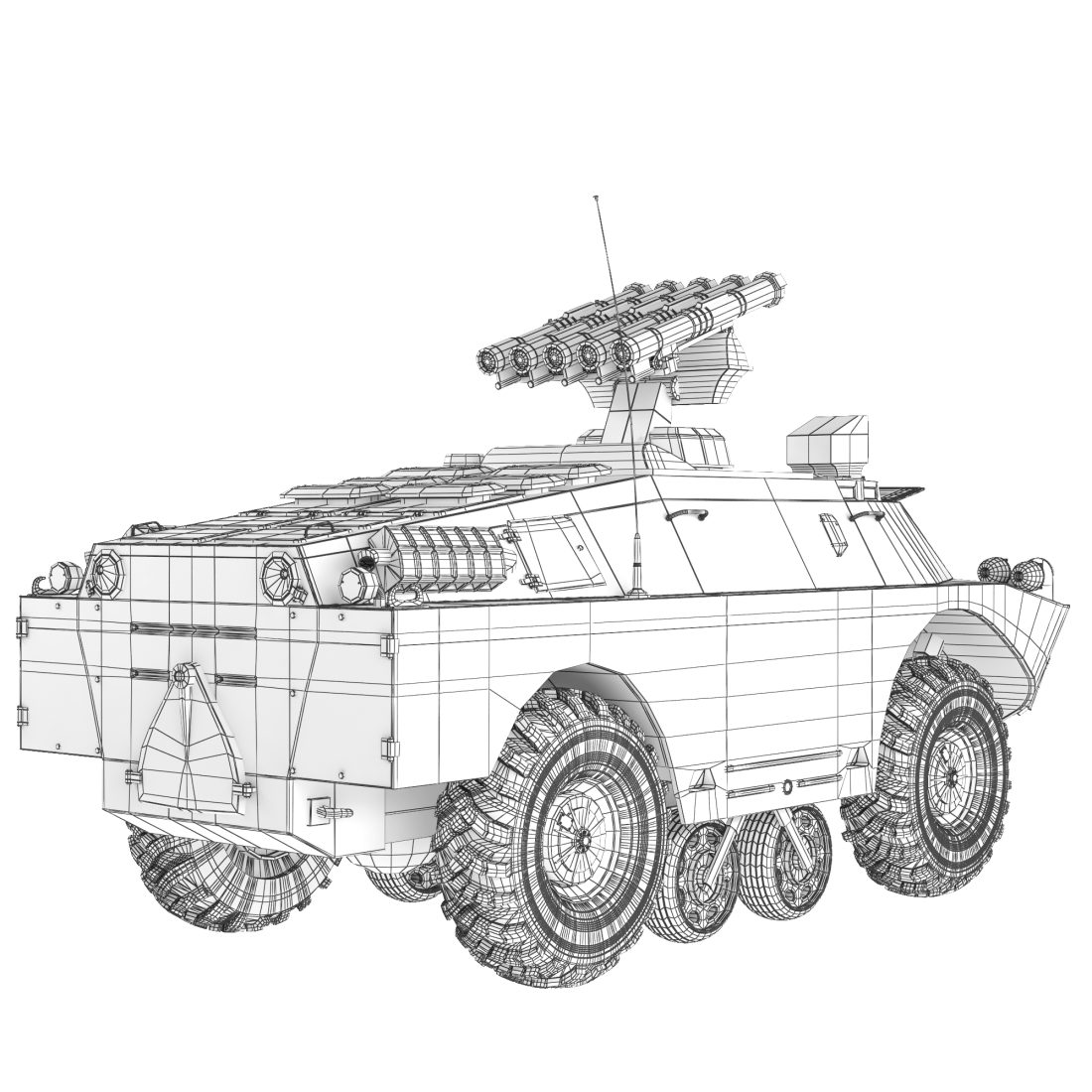 Brdm-2 9p148 Competition 1978 - 3D Model for VRay