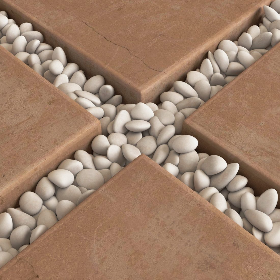 Paving Tile Pebble N11 - 3D Model for VRay, Corona