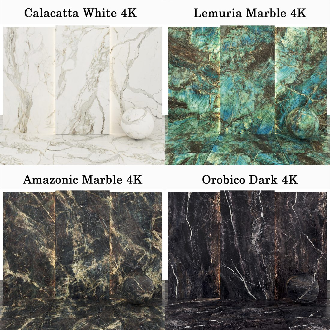 Collection Marble 70 - 3D Model for VRay
